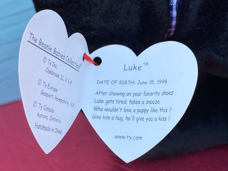 Ty Beanie Babies Luke the Black Lab,collectible Beanie Baby 1998 - Etsy