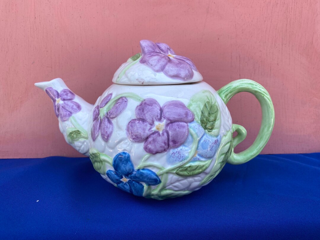 Large Floral Teapot,decorative Teapot,large Ceramic Teapot,spring ...