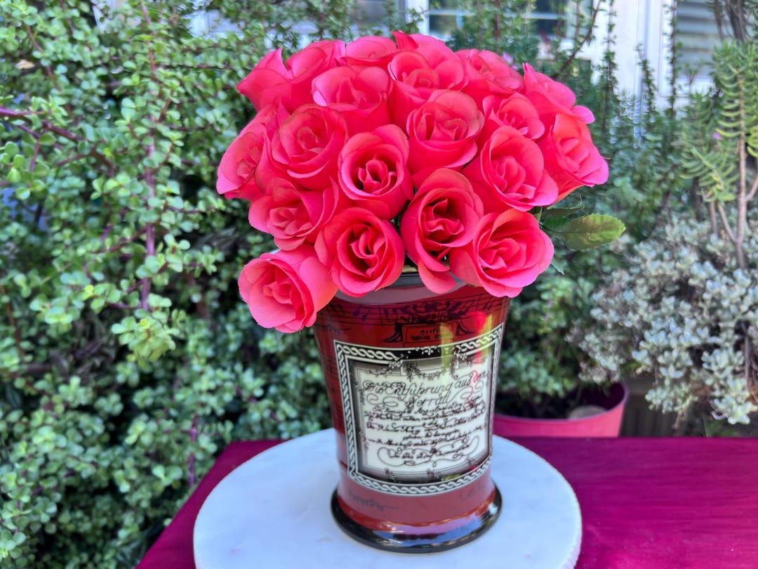 Large Mozart Music Vase,formalities Baum Bros,melody Mahogany ...