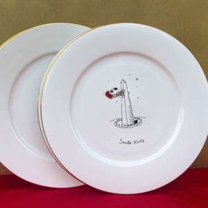 Vintage Merry Masterpiece Dinner Plates,santa Klutz,taxi!,honest Kid,i ...
