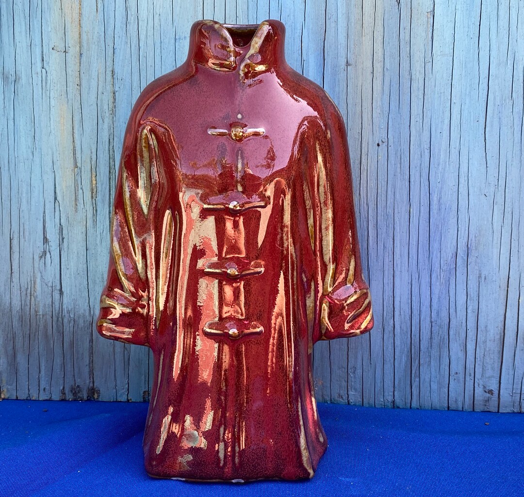 Asian Kimono Jacket Vase,rare Vase,decorative Vase,unique Vase,ceramic ...
