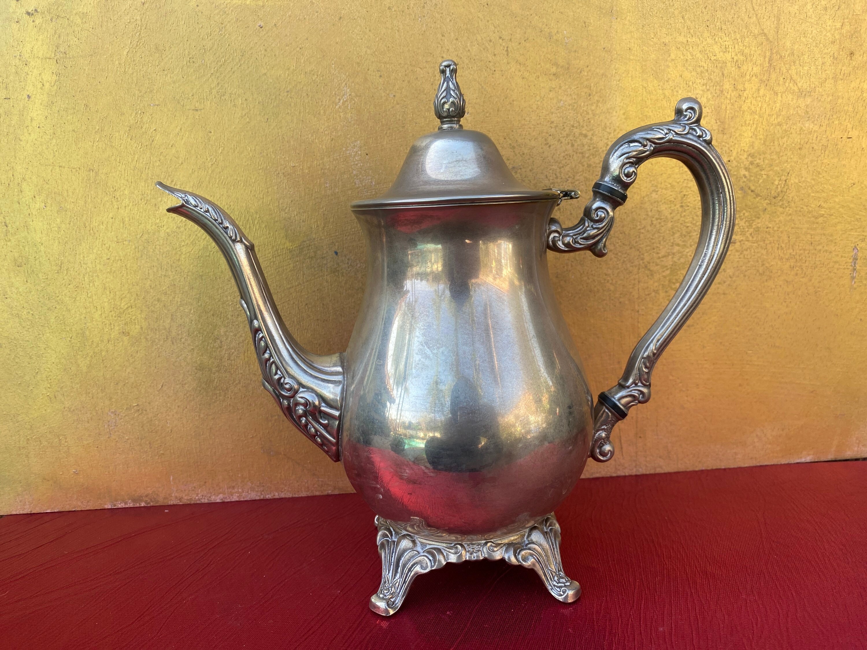 Vintage Silver TeapotSilver Coffee PotFooted Coffee | Etsy