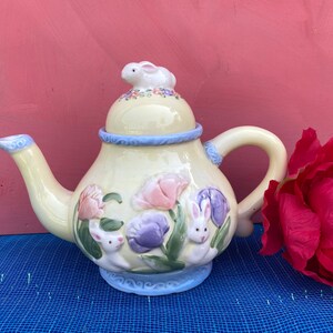 Vintage Bunny Rabnit Teapot,easter Teapot,rabbit Teapot, Cute Teapot ...