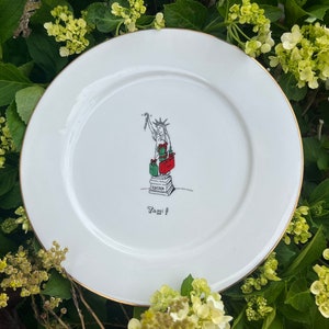 Vintage Merry Masterpiece Dinner Plates,santa Klutz,taxi!,honest Kid,i ...