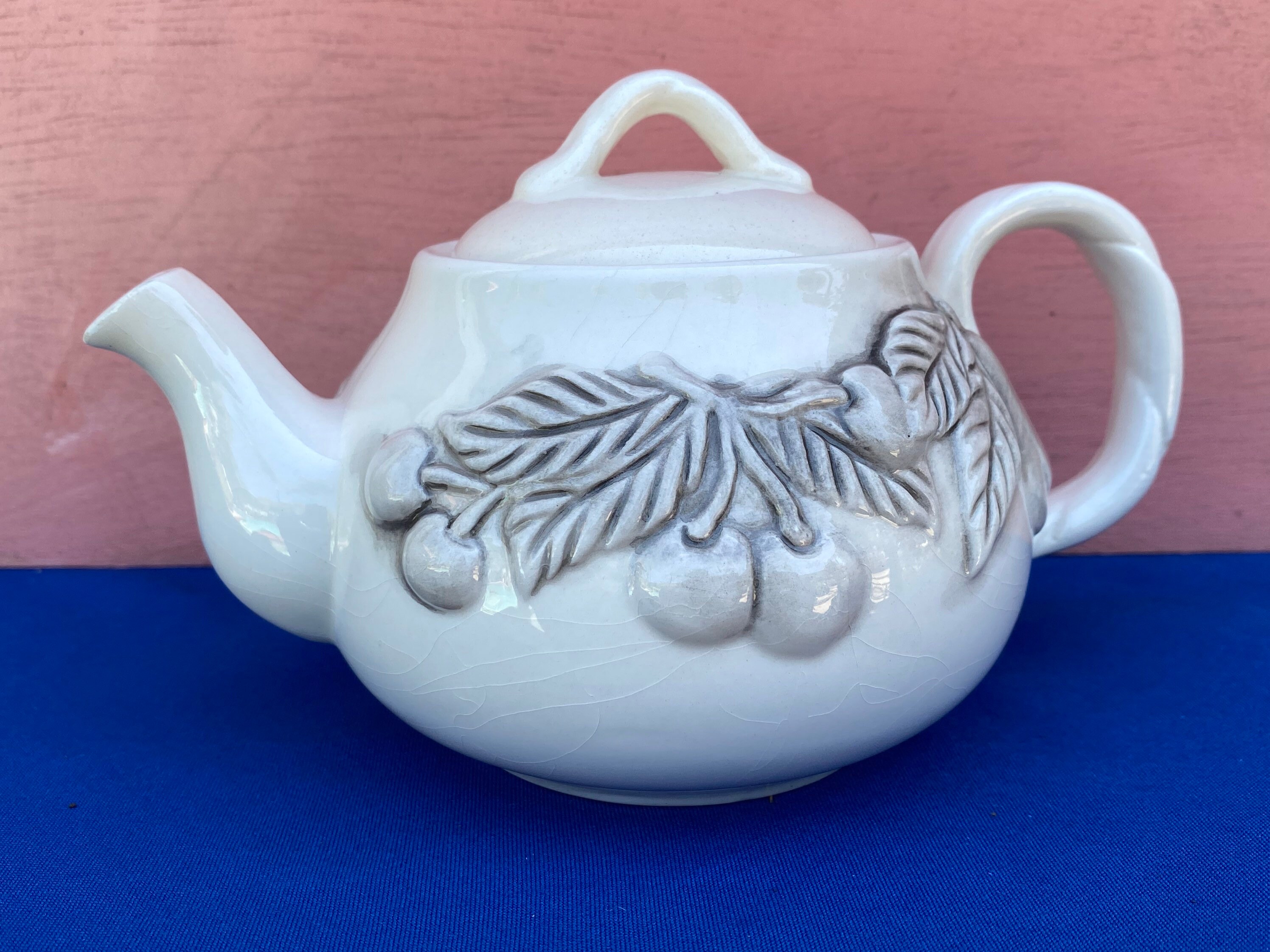 Vintage Panware Home Essentials Teapot,white & Gray Teapot,kitche ...