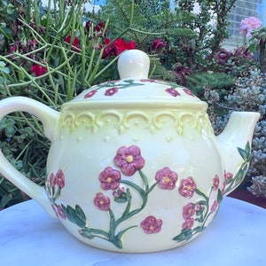 Harry and David Teapot,floral Ceramic Teapot,decorative Teapot,colorful ...