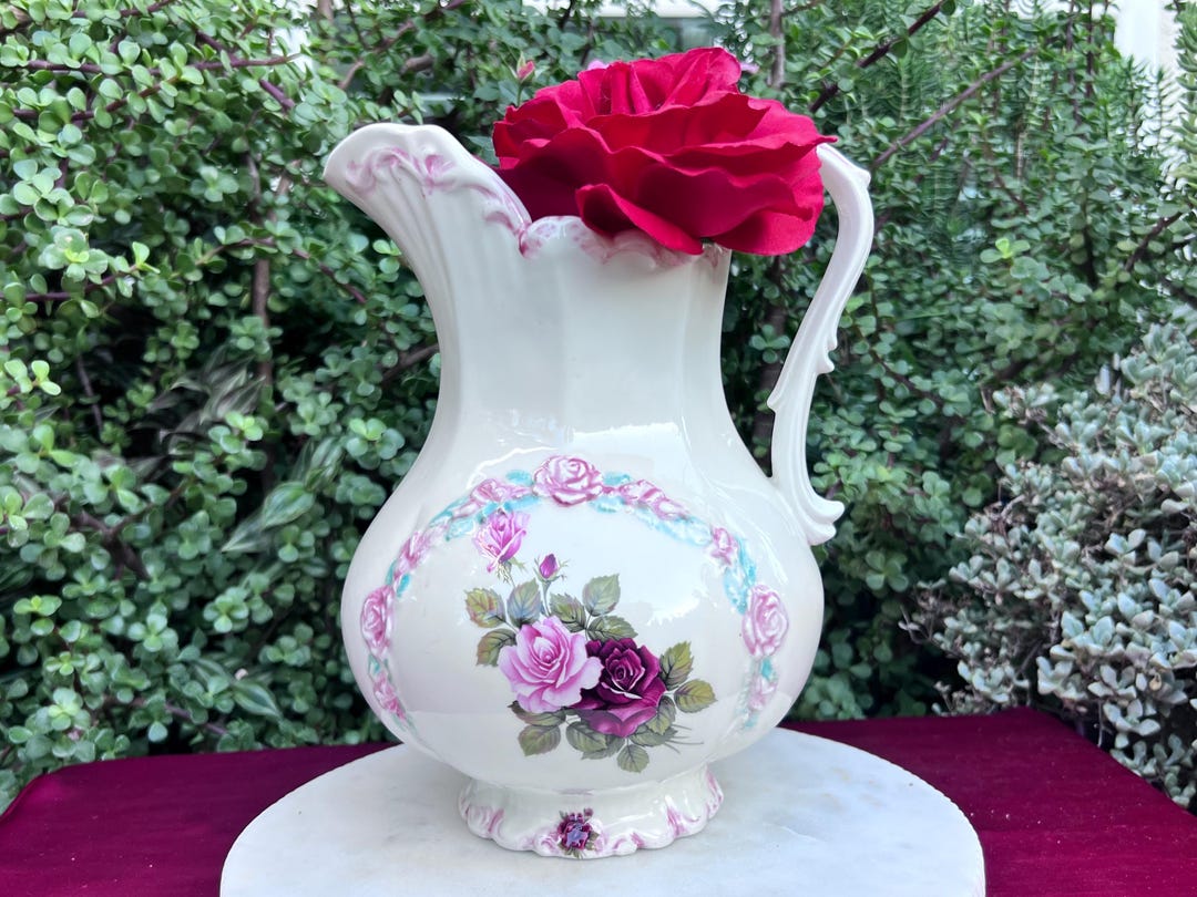 Rare Sittre Ceramic Pitcher,rare Pitcher,1978,floral Pitcher,decorative ...