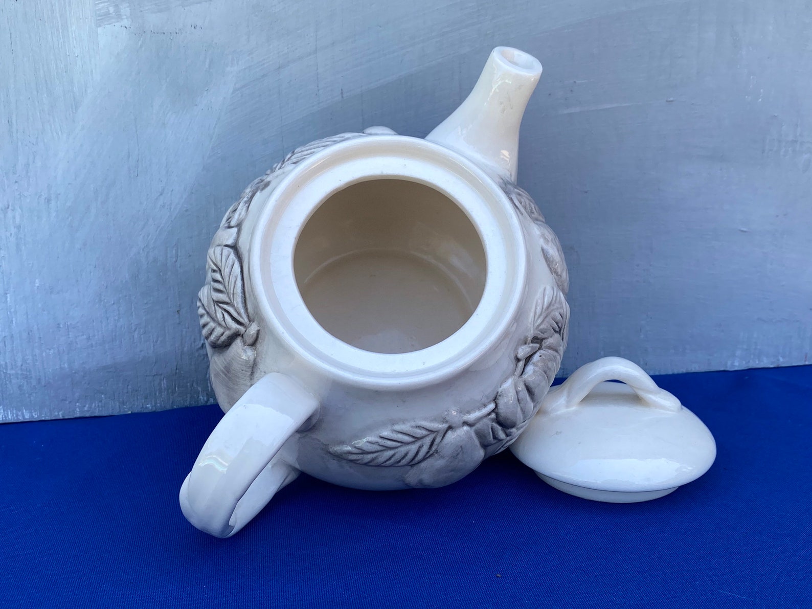 Vintage Panware Home Essentials Teapot,white & Gray Teapot,kitche ...