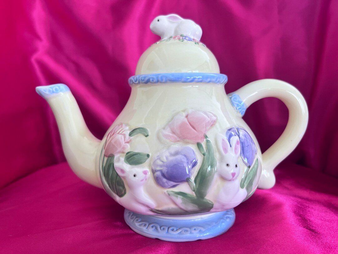 Vintage Bunny Rabnit Teapot,easter Teapot,rabbit Teapot, Cute Teapot ...