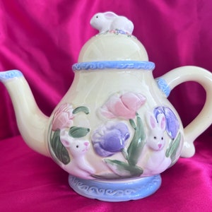 Vintage Bunny Rabnit Teapot,easter Teapot,rabbit Teapot, Cute Teapot ...