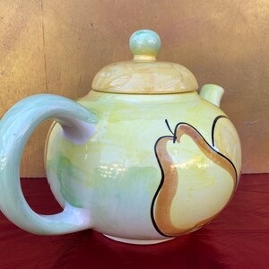 Vintage Bella Ceramics Teapot,fruit Pattern Teapot,decorative Teapot ...