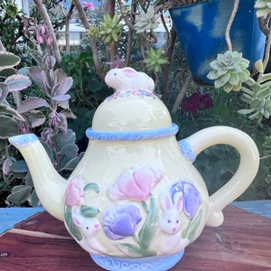Vintage Bunny Rabnit Teapot,easter Teapot,rabbit Teapot, Cute Teapot ...