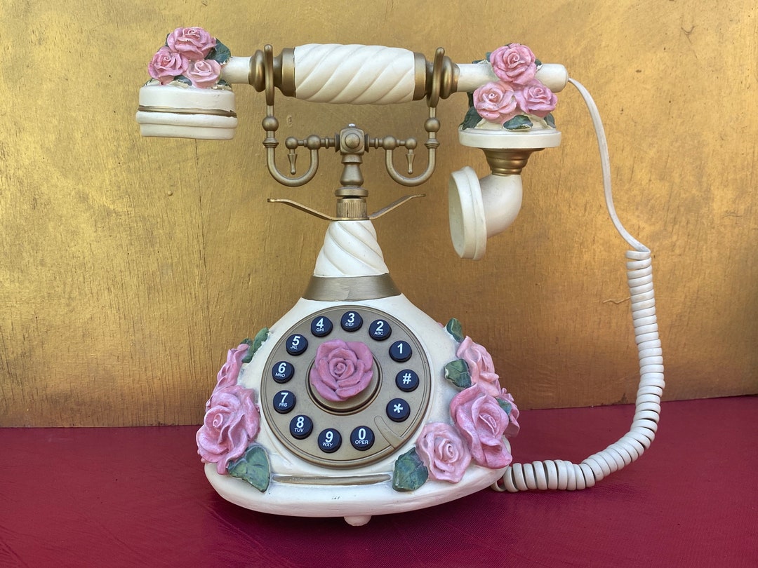 Pink Landline Telephone,european Style Landline Telephone,old Fashion ...