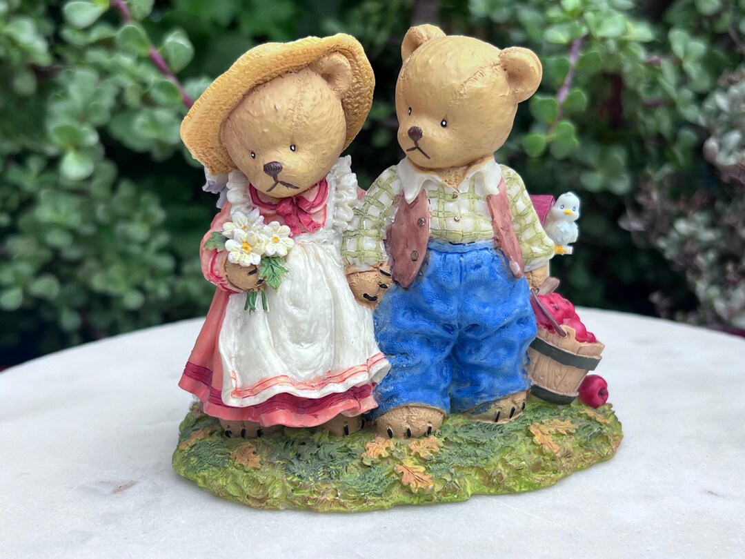 Vintage Obear Family Figurine Ellie & Sarah Bear Figurine,decorative ...
