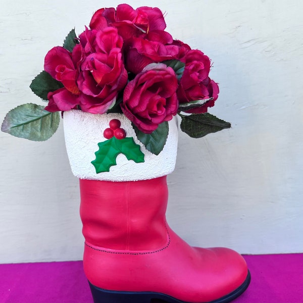 Santa Boot Vase - Etsy