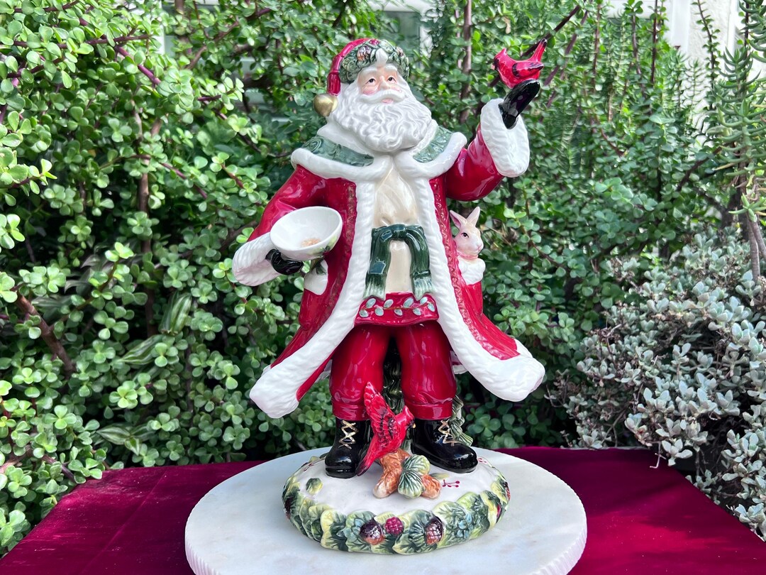 Christmas Santa Claus Figurine Statue,happy Holidays Cornerruby Santa ...