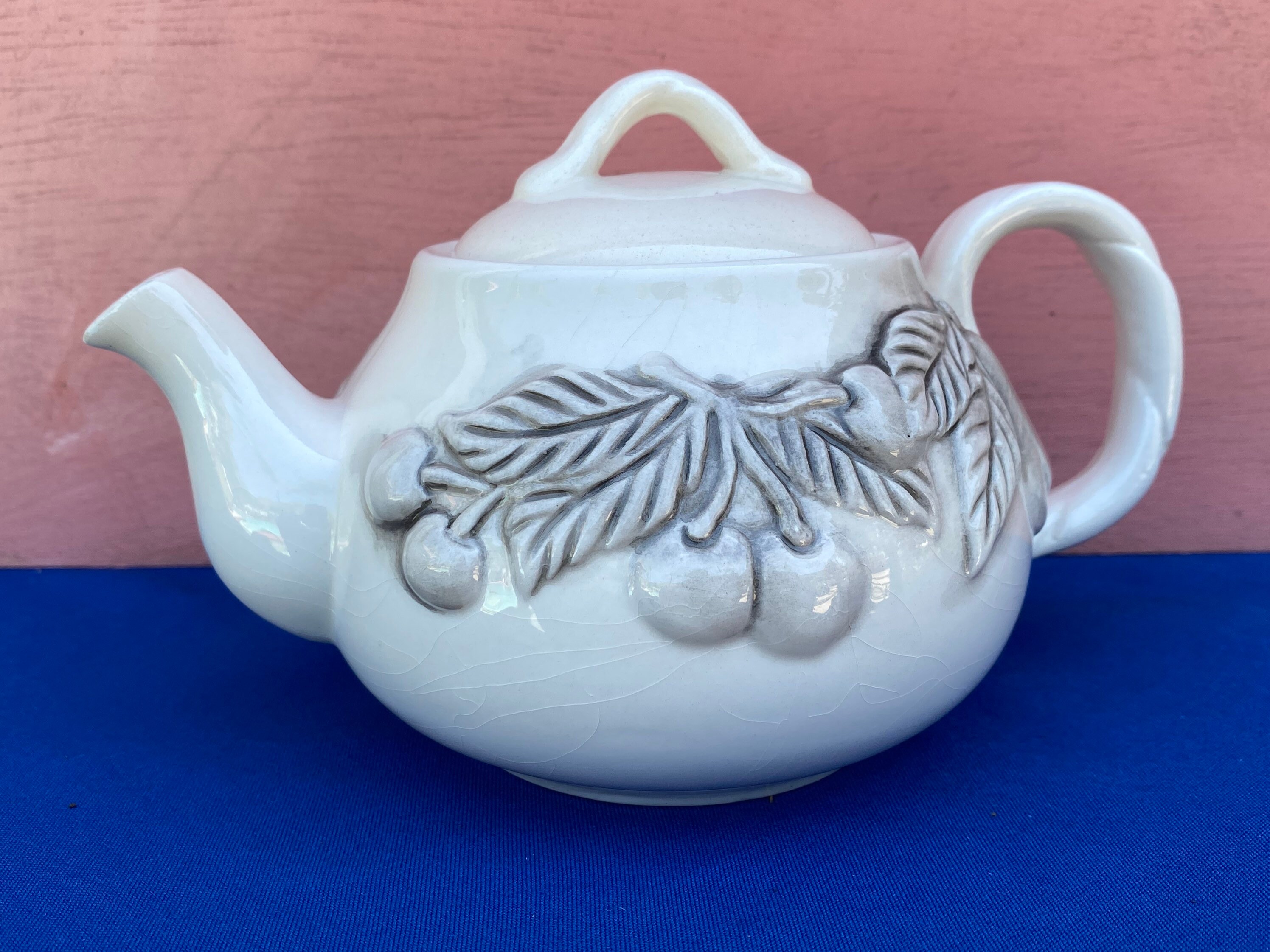 Vintage Panware Home Essentials Teapot,white & Gray Teapot,kitche ...