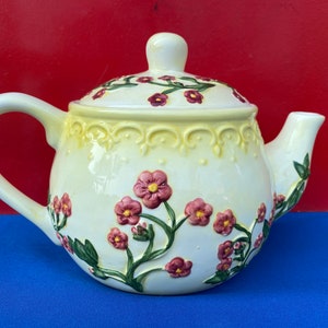 Harry and David Teapot,floral Ceramic Teapot,decorative Teapot,colorful ...