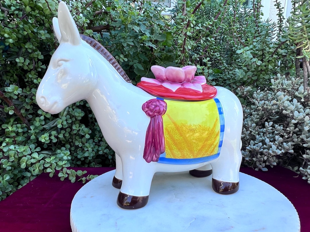 Opalhouse Stoneware Donkey Cookie Jar: Fiesta Flower Burro - Etsy