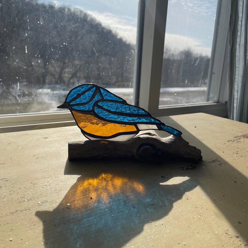 Glass Bluebirds - Etsy
