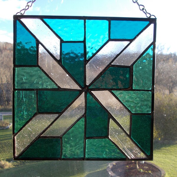 Stained Glass Panel Geometric - Etsy