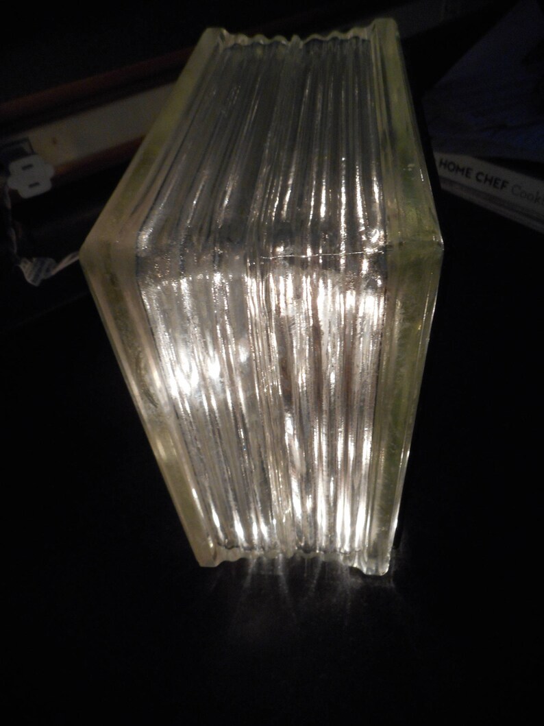 Chicago Cubs Baseball Reclaimed Glass Block Light/nightlight | Etsy