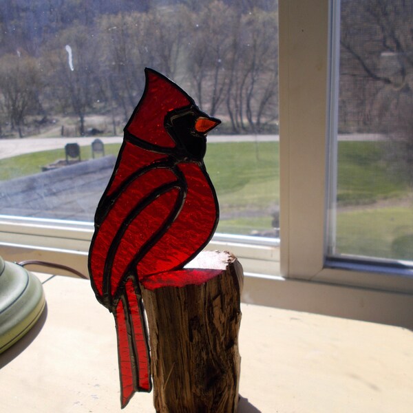 Stained Glass Cardinal - Etsy