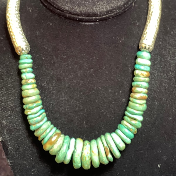 Green Turquoise Necklace - Etsy