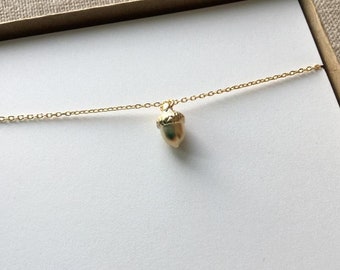 Gold Acorn Necklace - Etsy