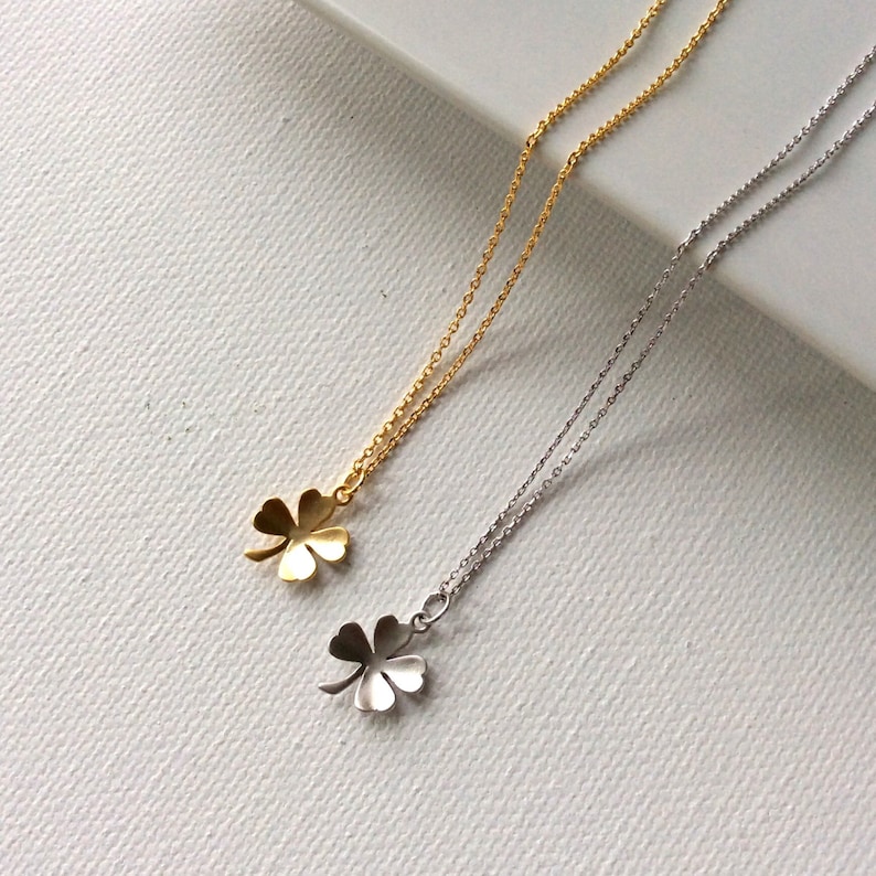 Gold Clover Necklace Clover Necklace Clover Charm Jewelry - Etsy