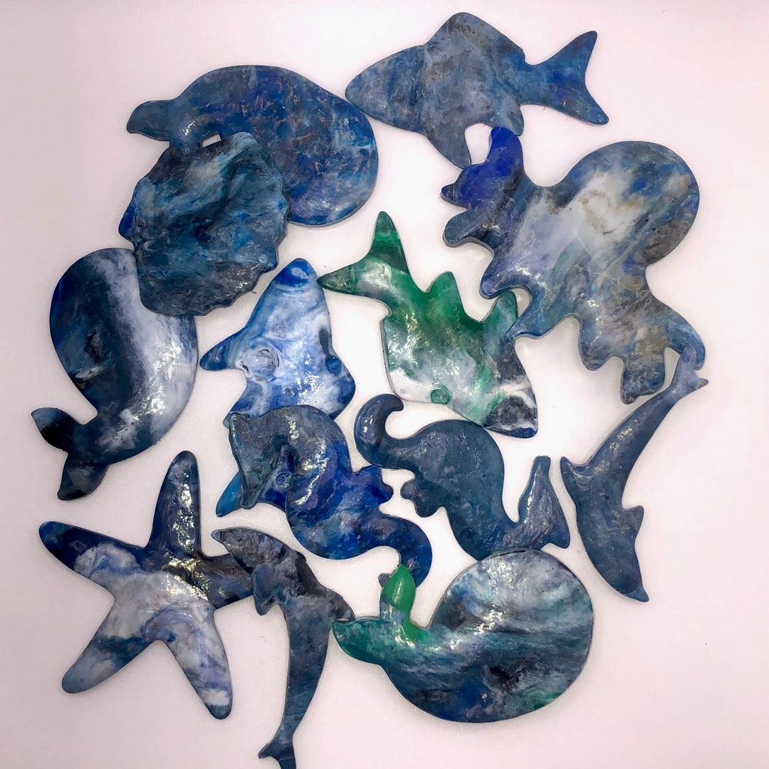 Sea Creature Fridge Magnets Made From Litter-picked Recycled Beach ...