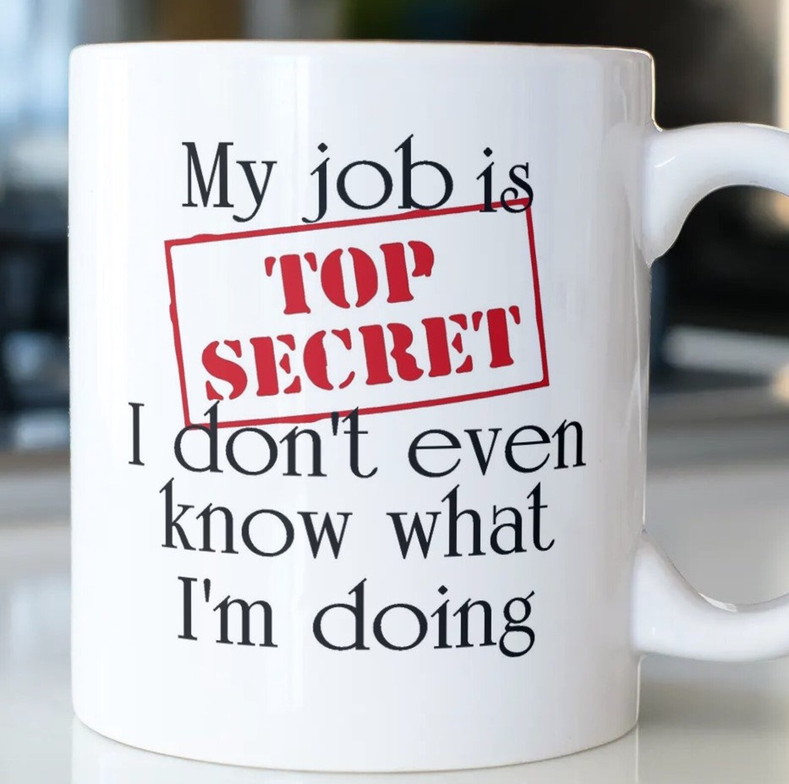 My Job is Top Secret... Mug. Funny Christmas Present for Dad - Etsy