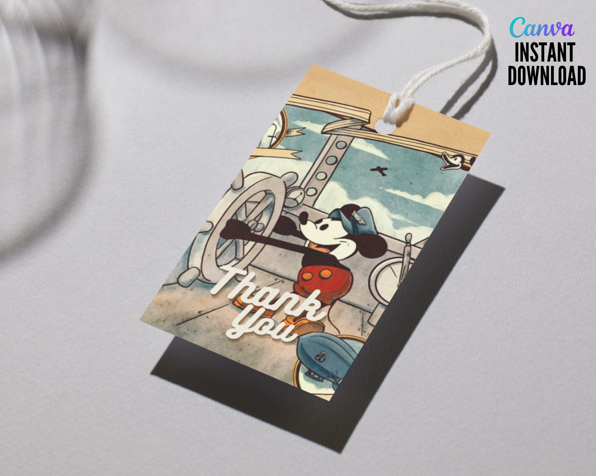 Mickey Mouse Birthday Invitation: Steamboat Willie Theme (digital ...
