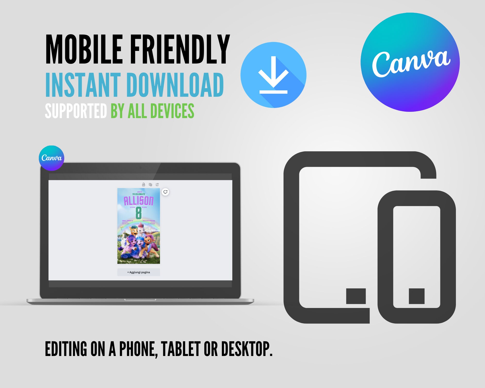 Welcome Sign My Little Pony Birthday Sign Invitation Unicorn - Etsy