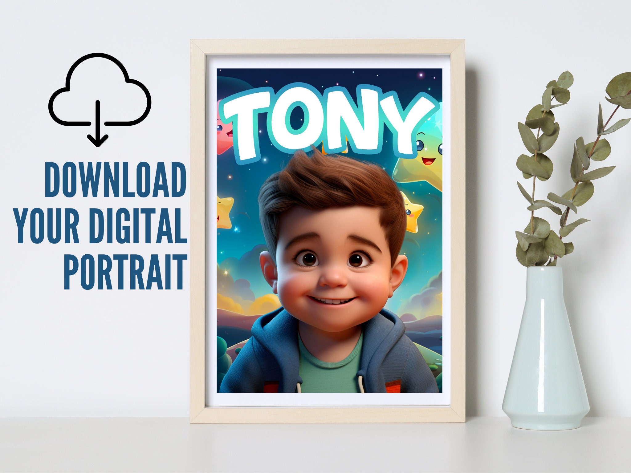 Custom Pixar Style Cartoon From Photo, Kids Cartoon, Custom Portrait ...