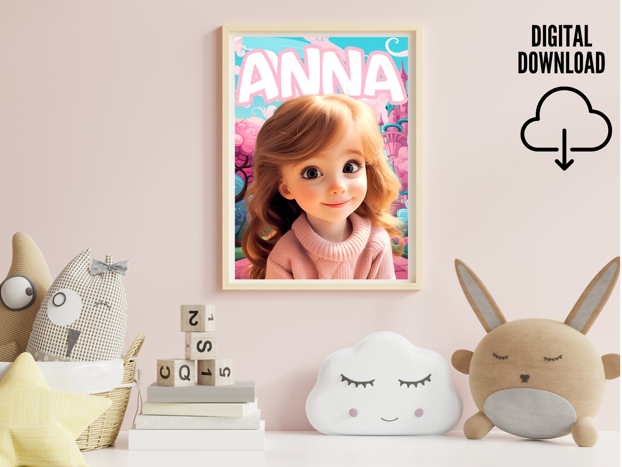 Custom Pixar Style Cartoon From Photo, Kids Cartoon Custom Portrait ...