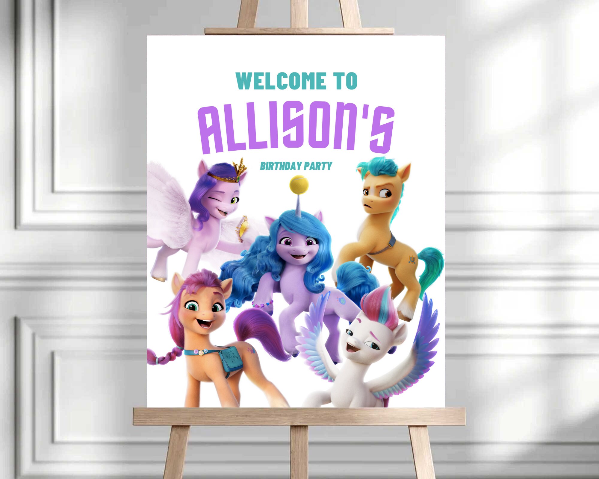 Welcome Sign My Little Pony Birthday Sign Invitation Unicorn - Etsy