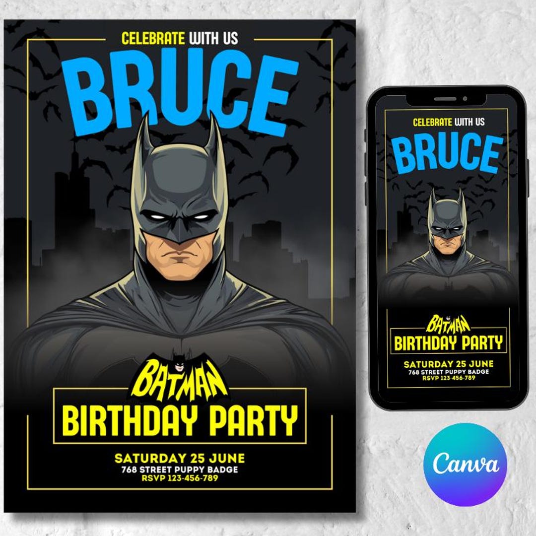 Boy Birthday Invitation, Editable Template, Printable Birthday Invite ...