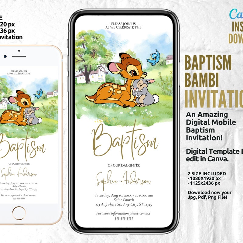 Bambi Invitation - Etsy