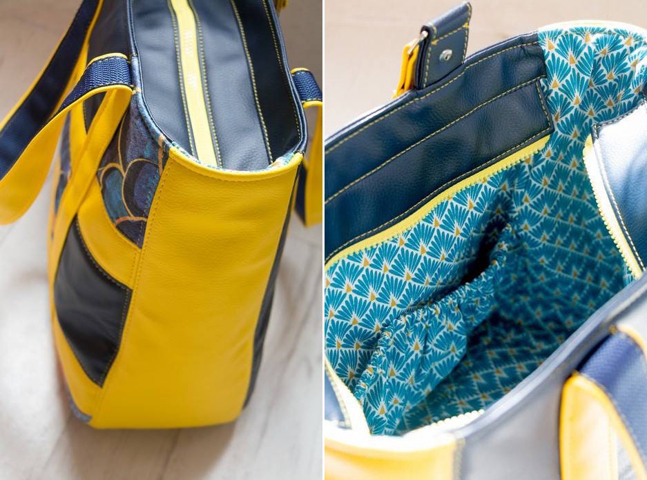 Handbag PDF Sewing Pattern - Mumu Mod Tote - Large Market Tote or ...