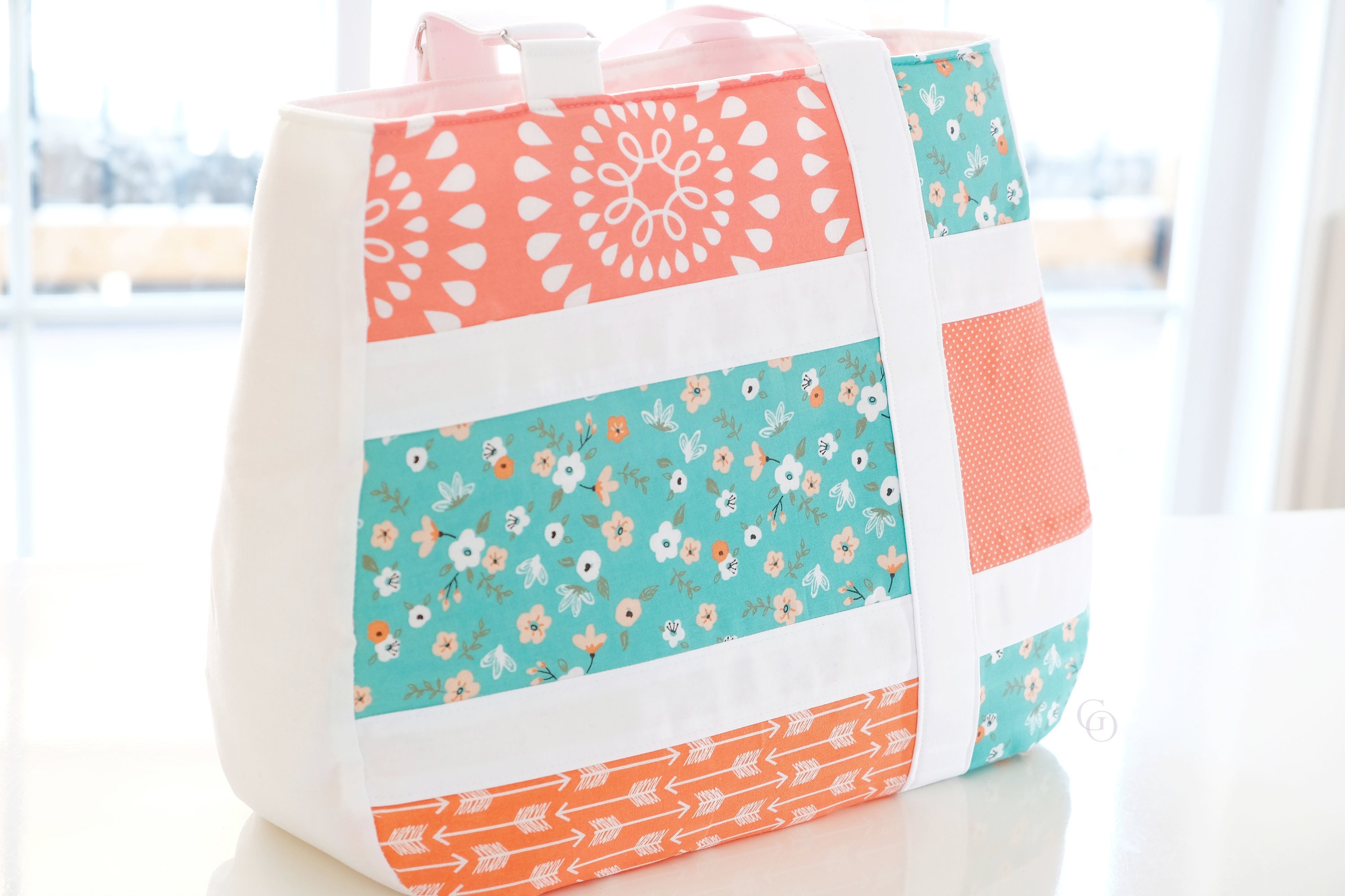 Handbag PDF Sewing Pattern - Mumu Mod Tote - Large Market Tote or ...