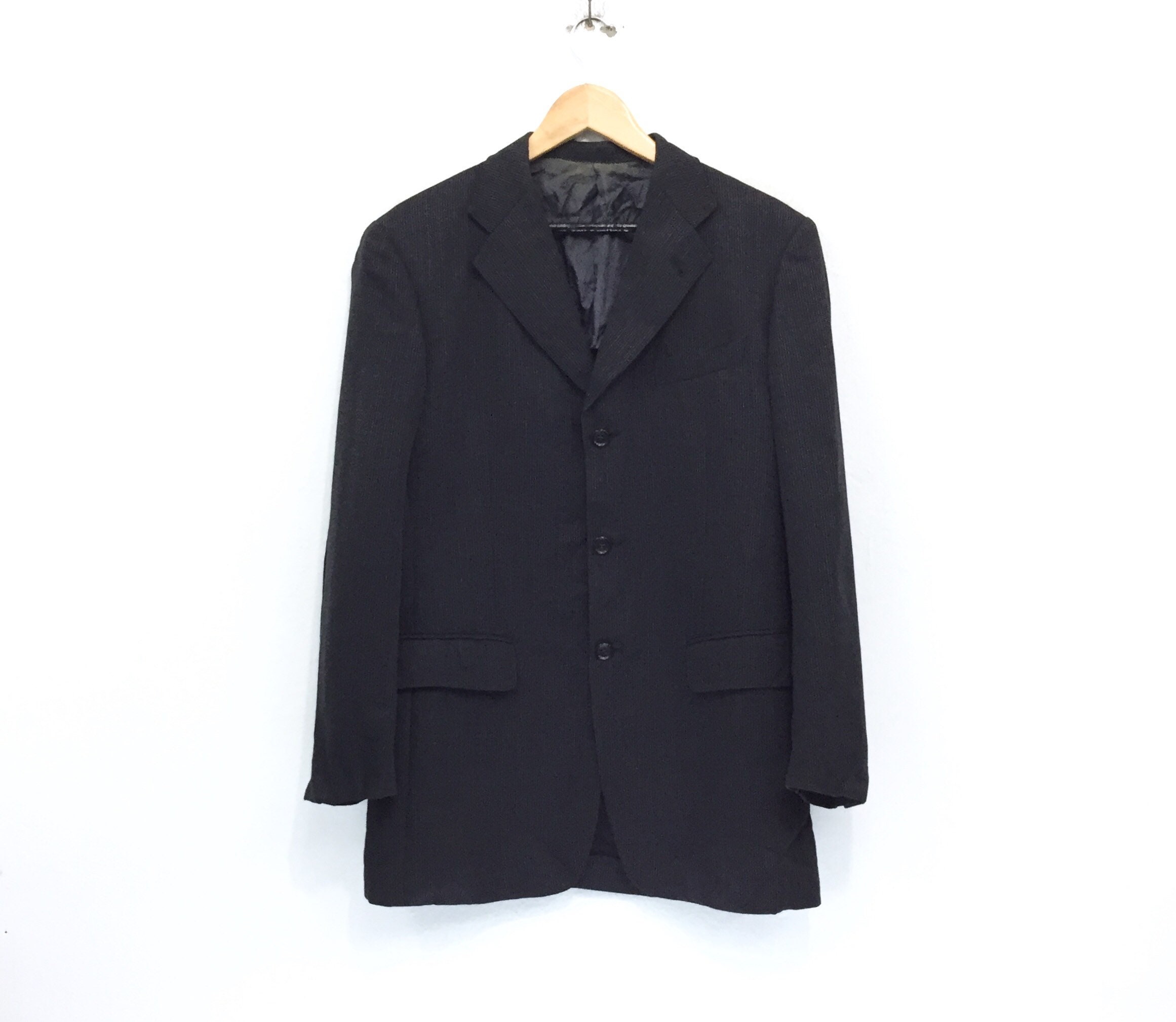 Rare Vintage Lanvin Studio Coat Blazer Jacket Double Pocket Button up ...