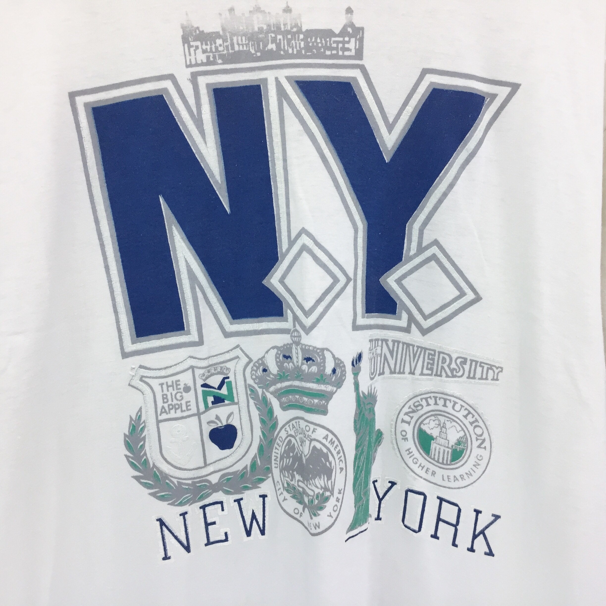 Rare Vintage New York University T-shirt Big Logo Print - Etsy
