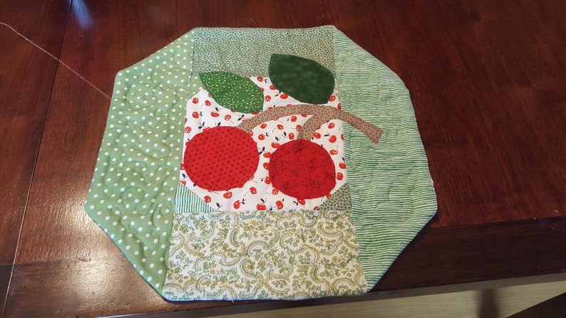 Octagonal Shaped Quilted Cherry Placemats - Etsy