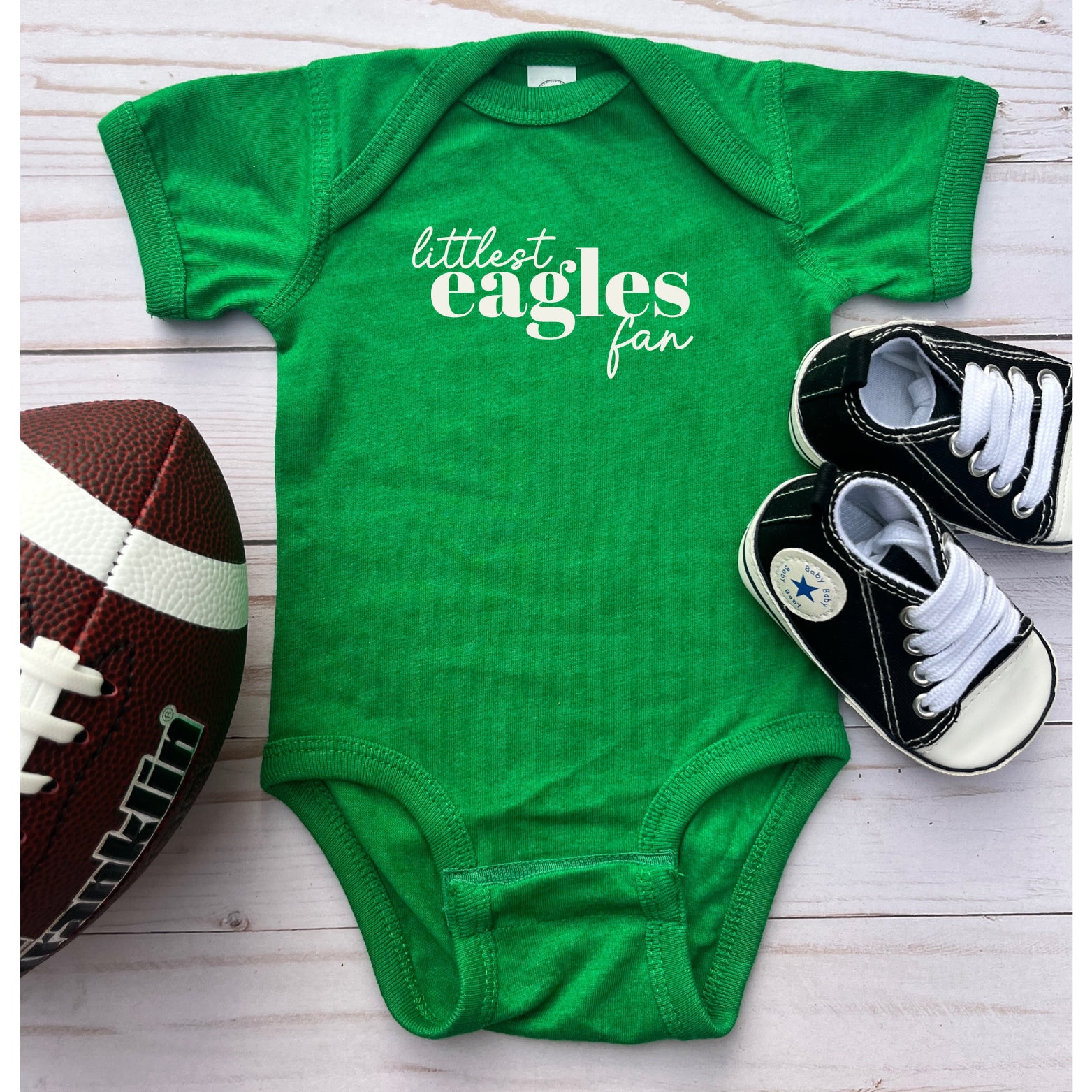 Kelly Green Littlest Eagles Fan Bodysuit | Philly Football Baby Gift - Etsy