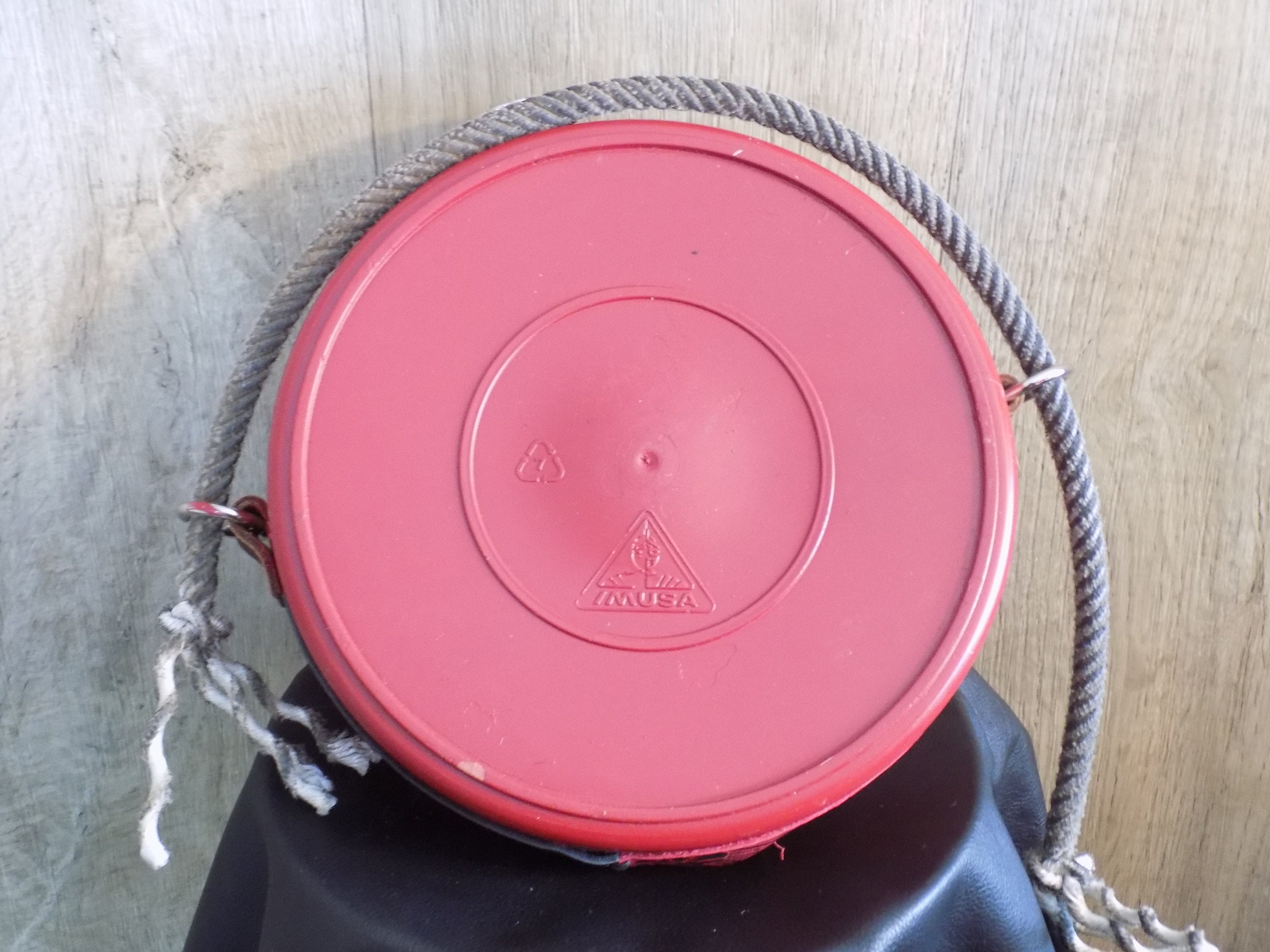 Red and Black Embossed Leather With Concho Kids Rope Can/goat Rope Can ...