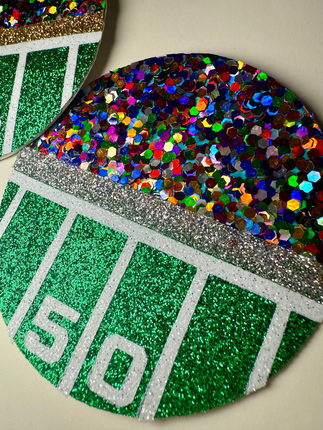 Hoco Homecoming Round Football Field Cutout for Mums and Garters - Etsy