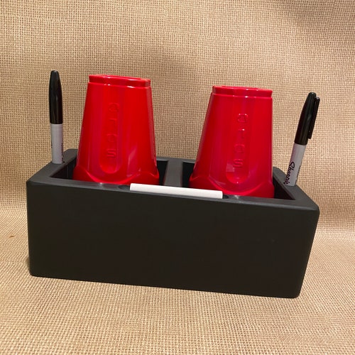 Solo Cup Holder Double Solo Cup Holder Mark Your Cup Wooden - Etsy