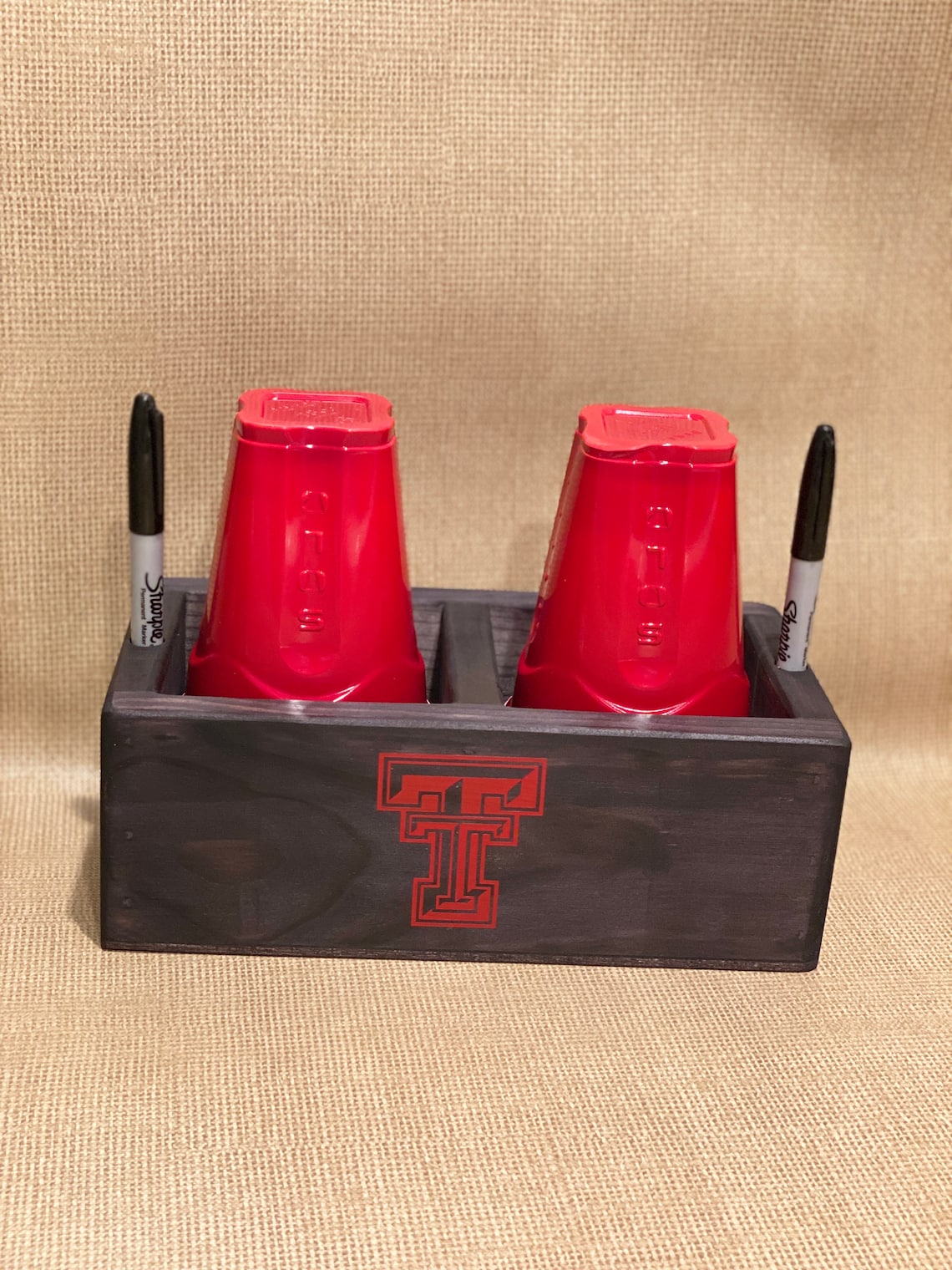 Texas Tech Single or Double Solo Cup Holder Red or Black - Etsy