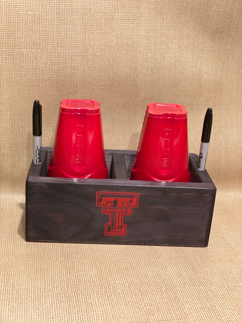 Texas Tech Single or Double Solo Cup Holder Red or Black - Etsy